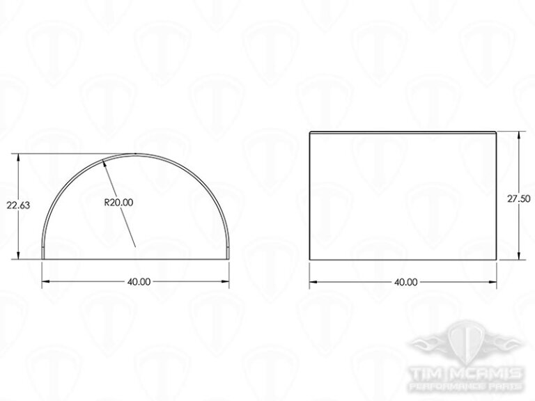 Carbon Fiber Wheel Tubs: 40" Dia. (10.5" Tire)