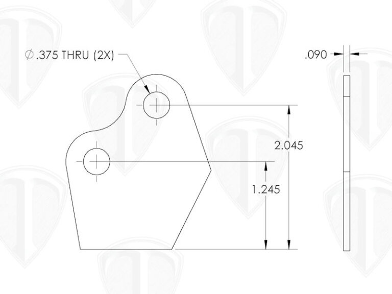 Wheelie Bar Pin Plate